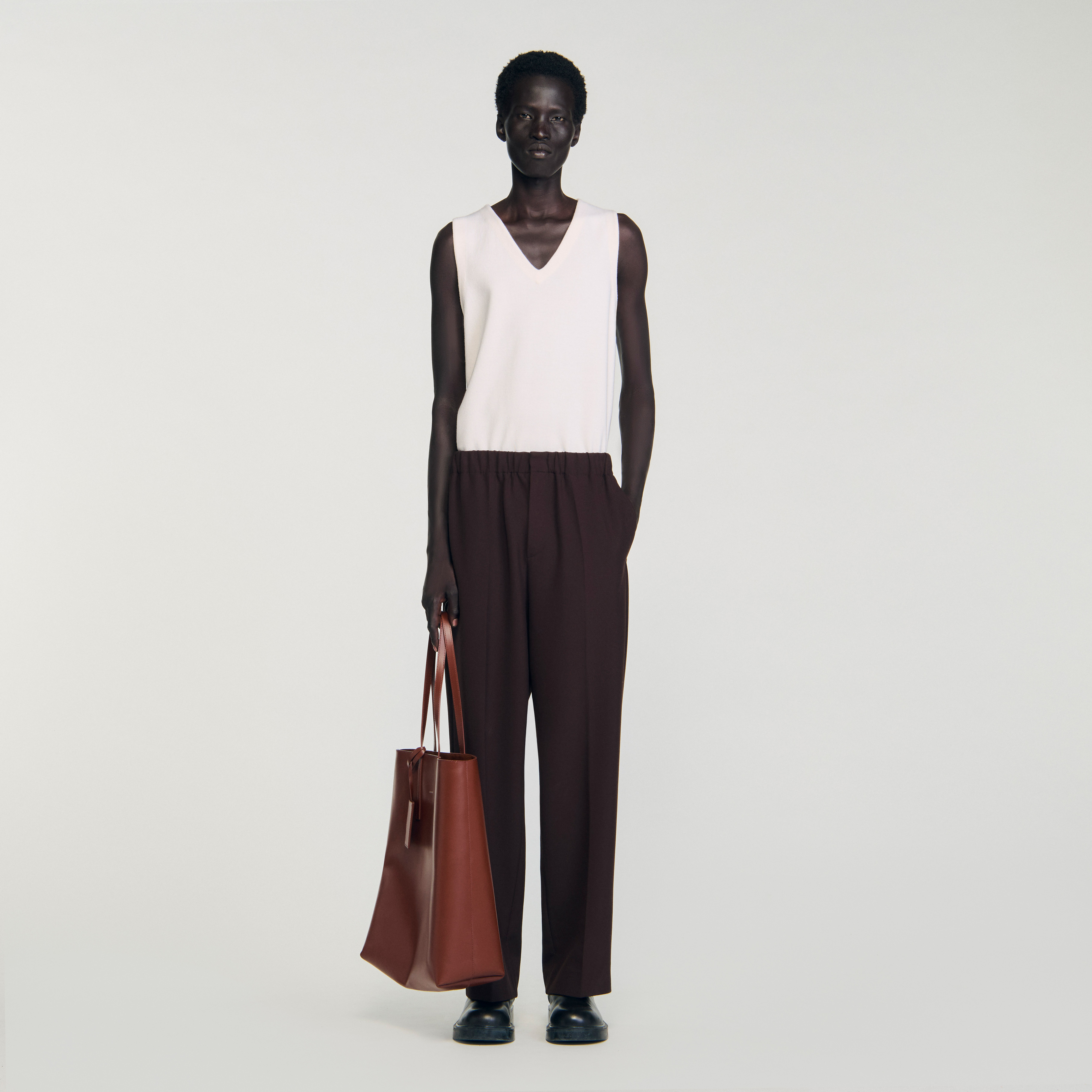 Wide-leg trousers brown for Men | Sandro Paris